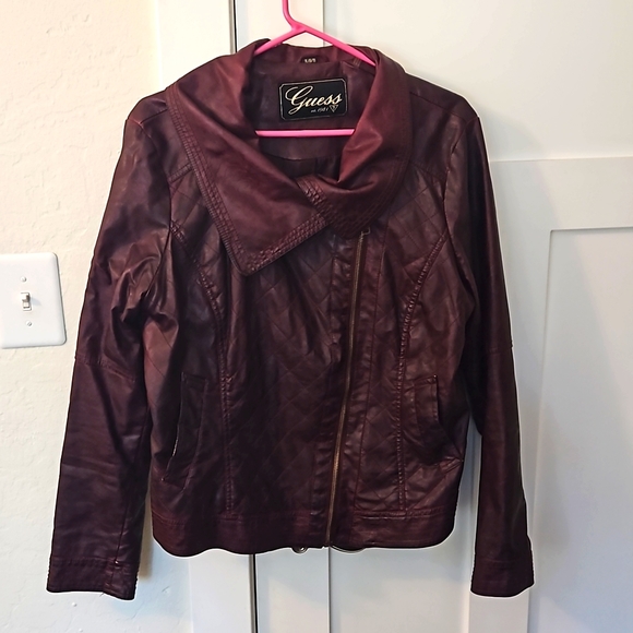 Guess | Jackets & Coats | Guess Faux Leather Jacket Xl | Poshmark